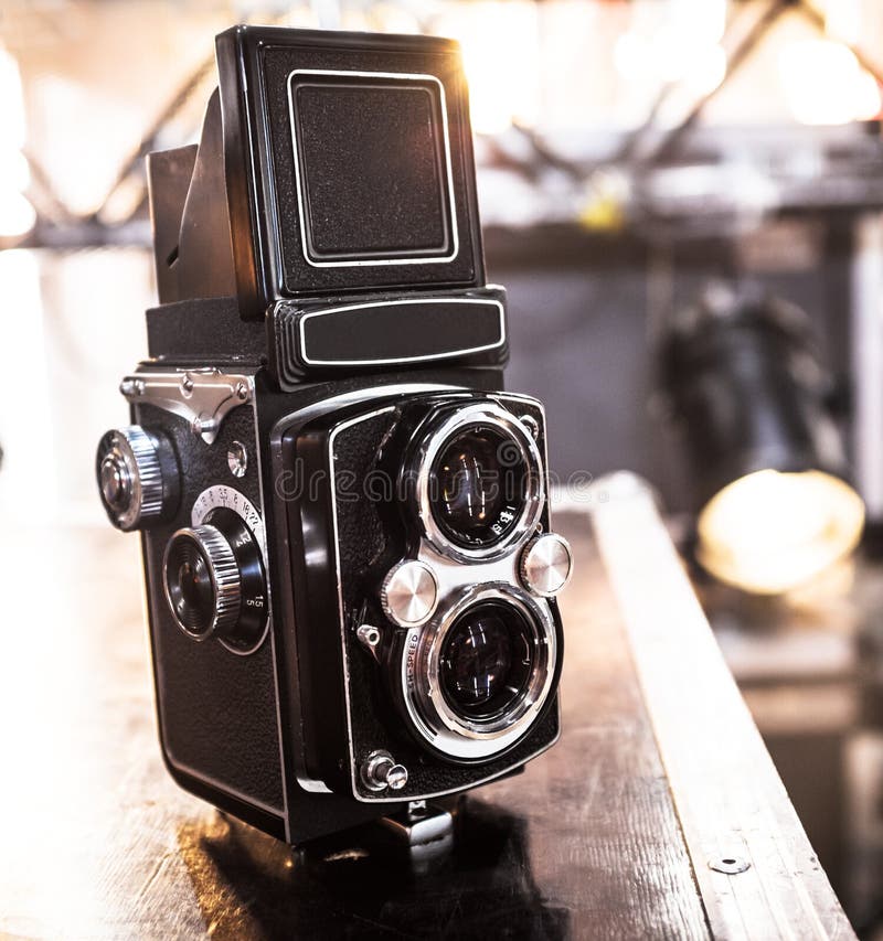 Old camera stock image. Image of sale, leather, shutter - 49519087