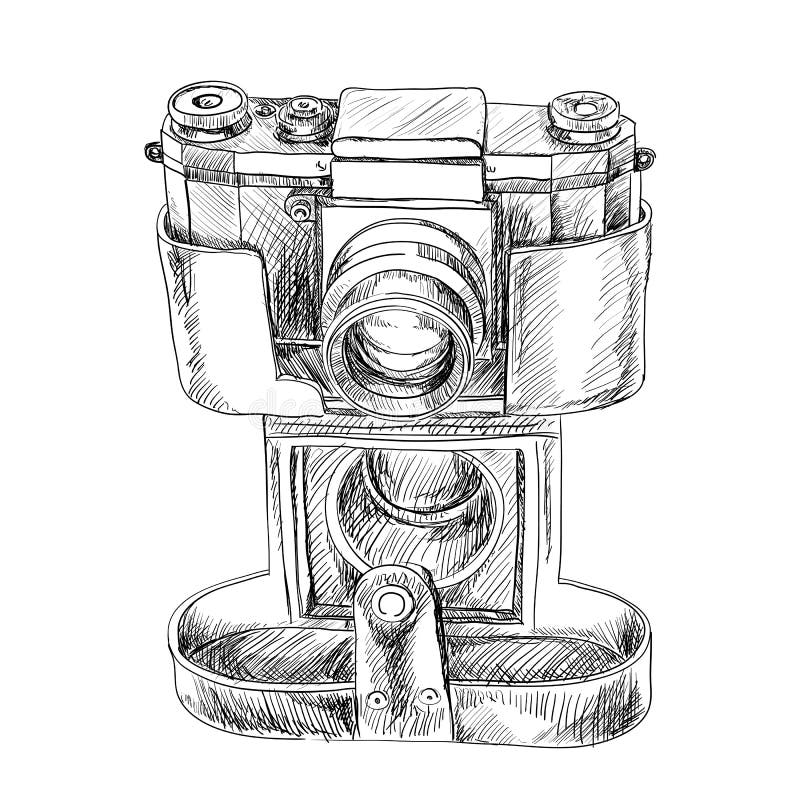 Old camera stock vector. Illustration of lens, instrument - 33491690