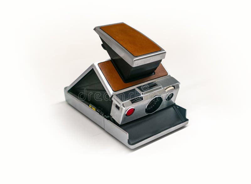 Old Camera Tech Classic Shoot and Instant Print Camera Stock Image ...