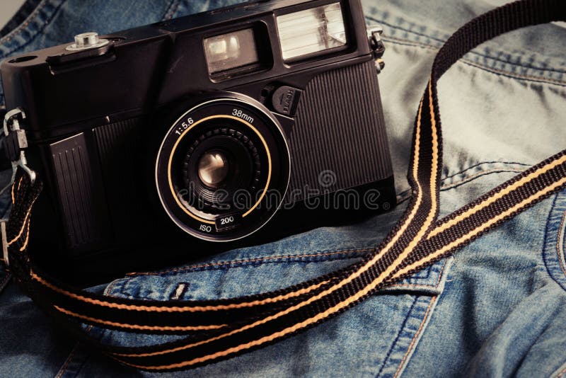 Old Camera, Vintage Camera Films Popular in the Past. Stock Image ...