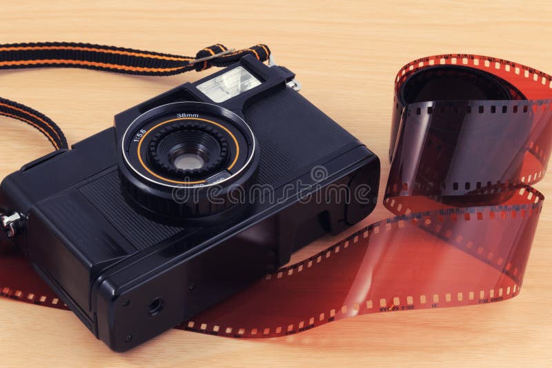 Old Camera, Vintage Camera Films Popular in the Past. Stock Photo ...