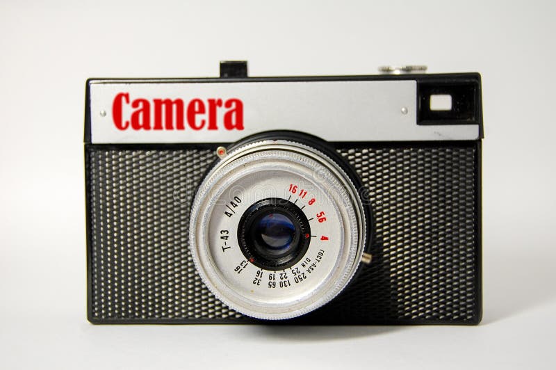 Old Camera, Which Made in USSR Stock Photo - Image of blue, survey ...