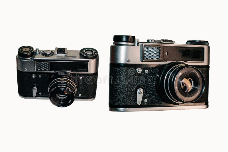 An Old Camera on a White Background in Different Angles. Stock Image ...