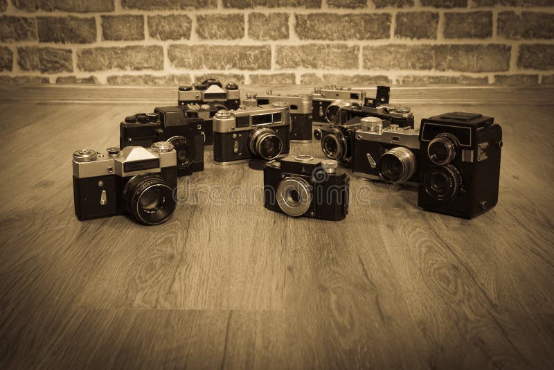 Vintage Camera with Flash stock image. Image of memories - 3965501