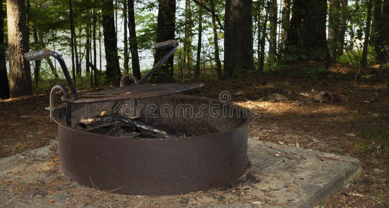 Old campfire pit stock image. Image of ring, steel, north - 271855341