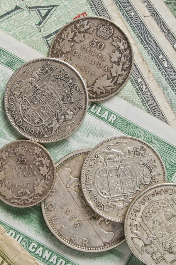 Old canadian coins editorial stock photo. Image of finance - 20415543