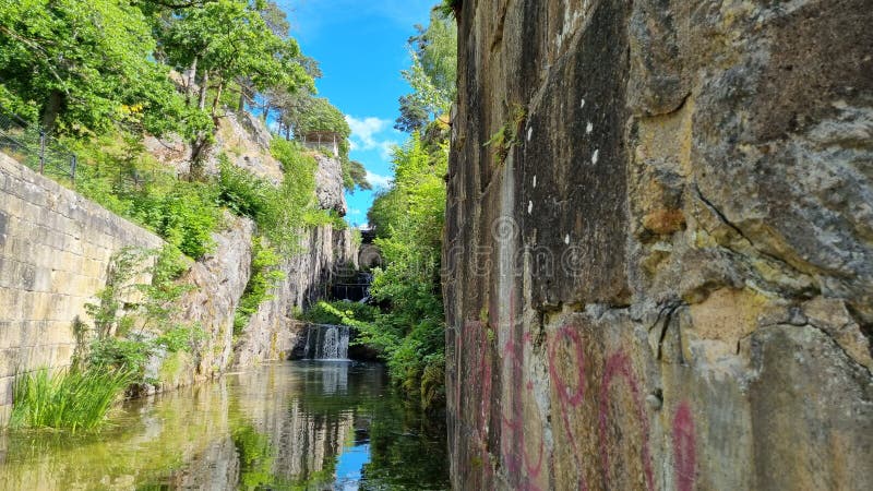 Old Canal Locks in Trollhättan, Sweden Stock Image - Image of ...