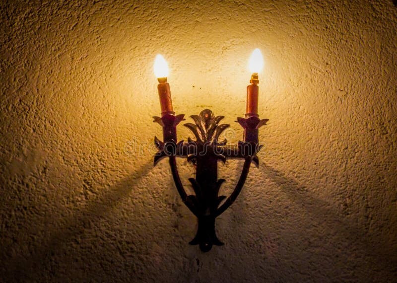 Old candle light on stock photo. Image of detail, dark - 84665272