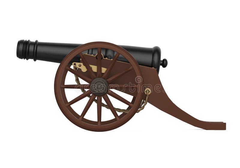 Civil war cannon view side stock vector. Illustration of ordnance ...