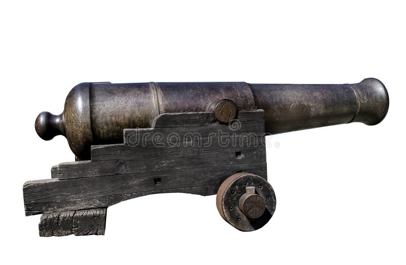 Old canon isolated stock image. Image of classic, wheels - 52230941