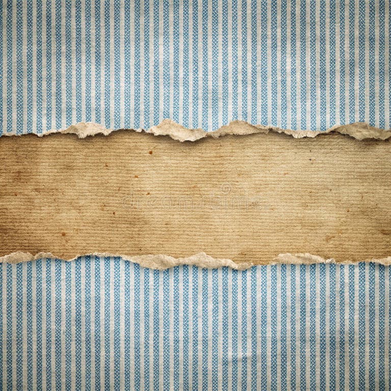 Old Canvas Texture Background with Stripes and Vintage Torn Paper Stock ...