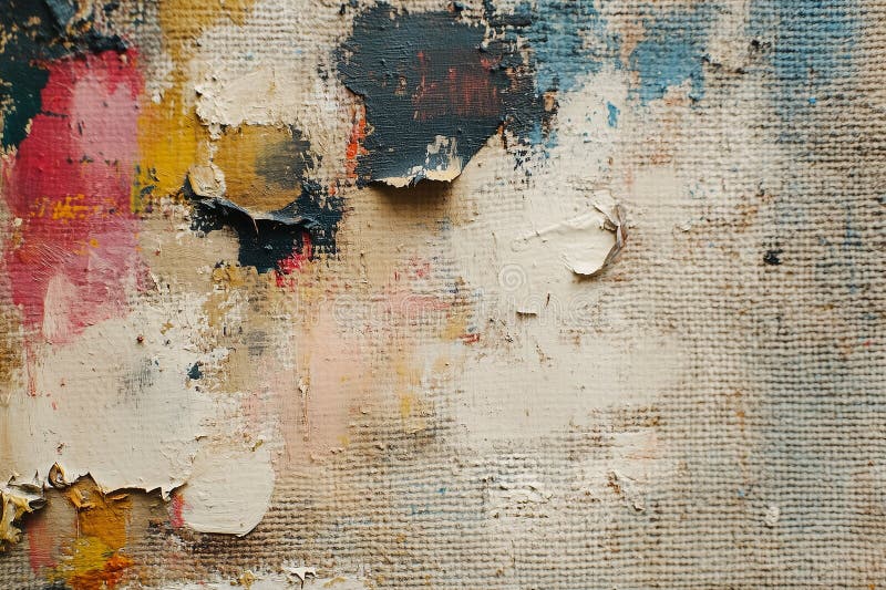 Old Canvas Texture with Old Oil Paint Marks Stock Illustration ...
