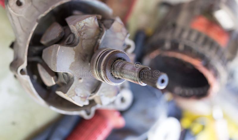 Cracked car alternator stock photo. Image of technology - 75272964