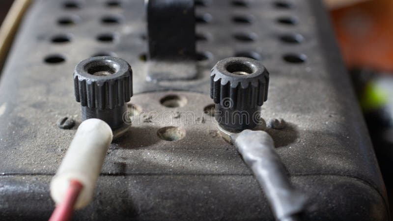 Old Car Battery Charger Charge Terminals Close Up Stock Photos - Free ...