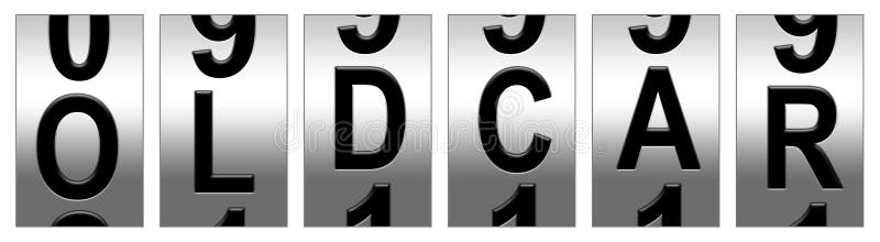Old Car Black Odometer stock illustration. Illustration of dial - 4256234
