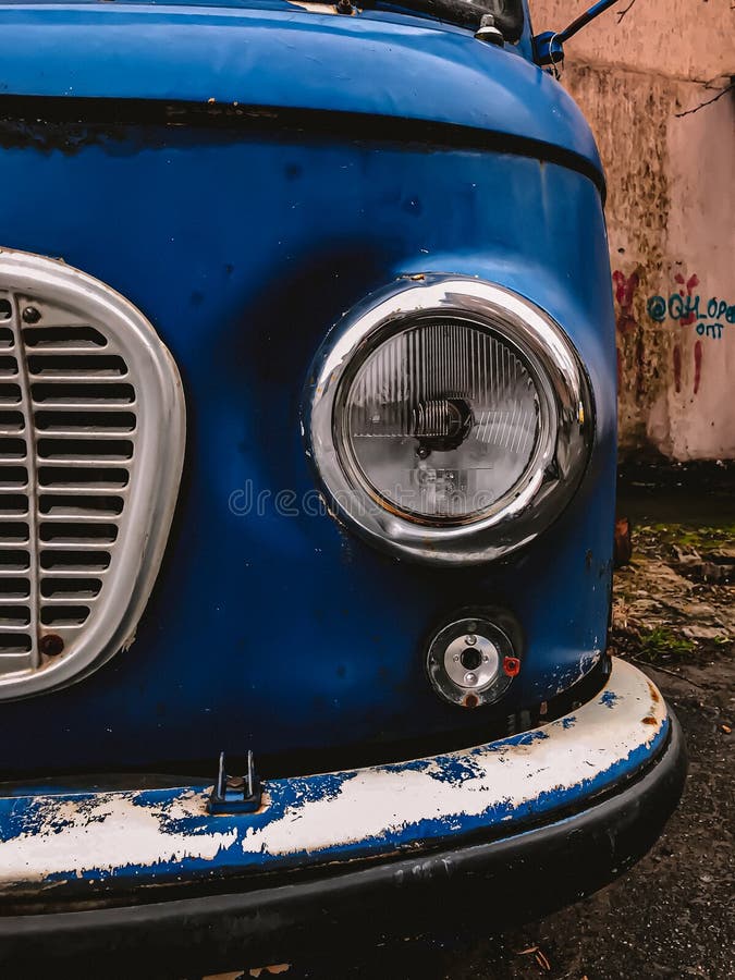 Old car blue color stock photo. Image of july, color - 188979716