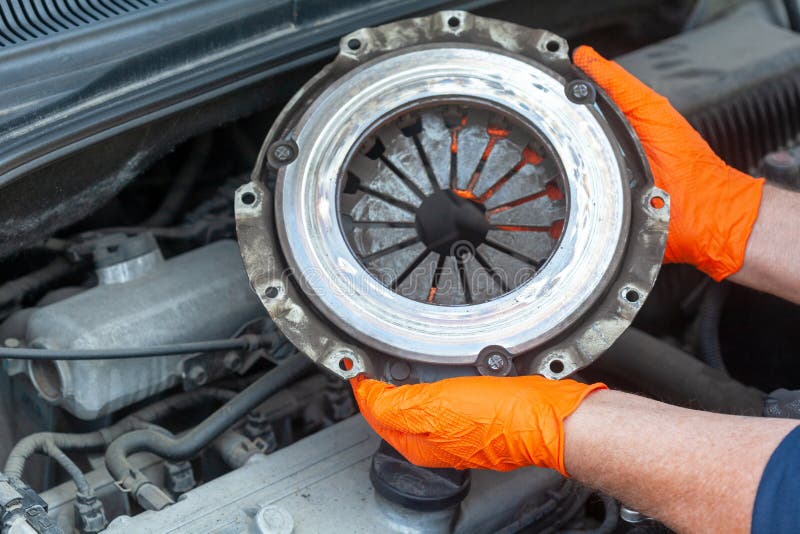 Old Car Clutch Pressure Plate Replacement Stock Image - Image of ...