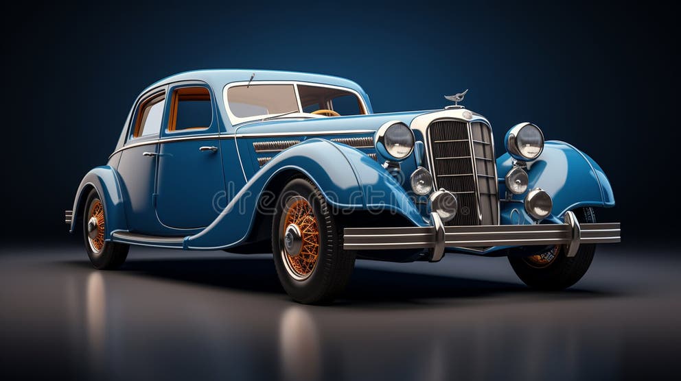 Old Car in a Comic Book a Heros Ride Stock Illustration - Illustration ...