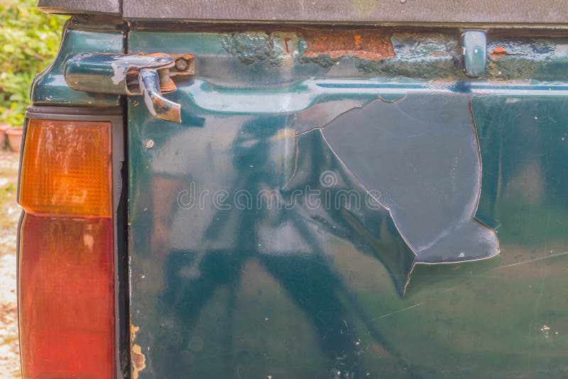 The Old Car, Damage, the Rust, Broken of Body and Car Light, Vintage ...