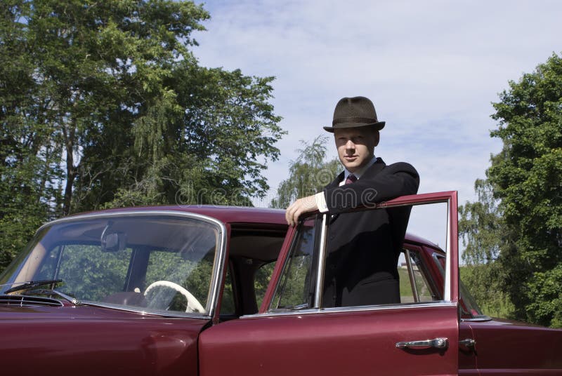 Sneering 1920s Gangster Driver Stock Photo - Image of gang, partner ...