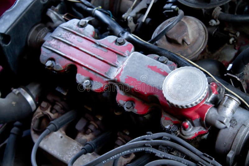 Old car engine stock image. Image of industry, detail - 87729215
