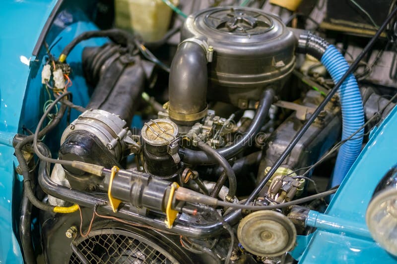 Old car engine stock image. Image of equipment, design - 111622213