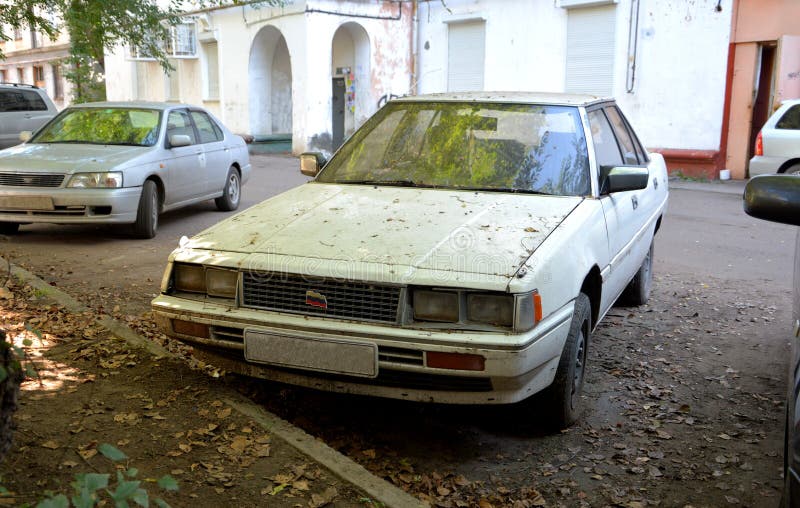 The old car in the fall stock image. Image of vintage - 45068521