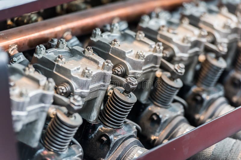 Old Car Internal Combustion Engine Stock Image - Image of metal, parts ...