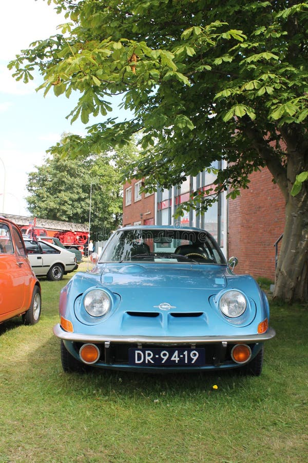 Old car, opel gt editorial stock photo. Image of city - 83418648