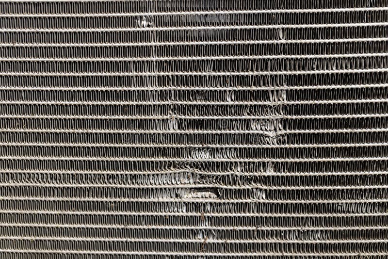An Old Car Radiator Made of Lead Damaged after an Accident Stock Photo ...