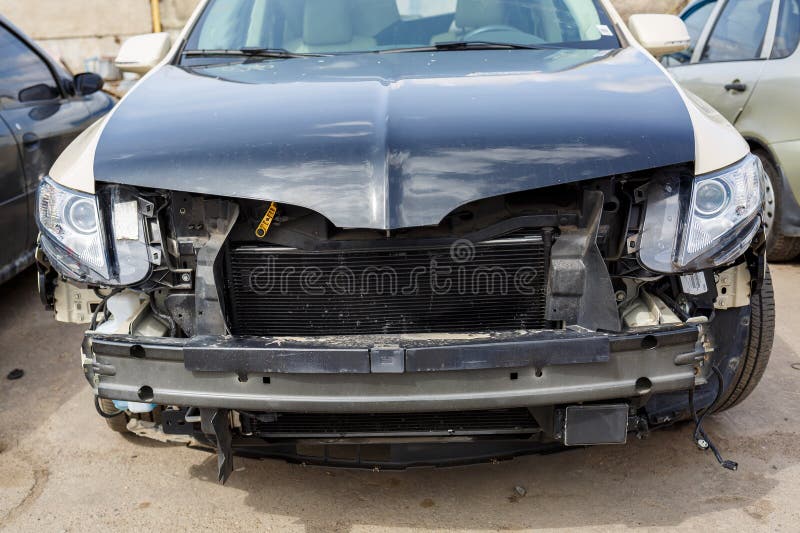 Old Car, Rusty Broken Body, Abandoned Parking Stock Photo - Image of ...