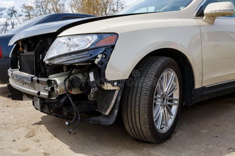 Old Car, Rusty Broken Body, Abandoned Parking Stock Photo - Image of ...