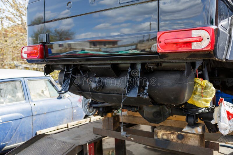 Old Car, Rusty Broken Body, Abandoned Parking Stock Photo - Image of ...