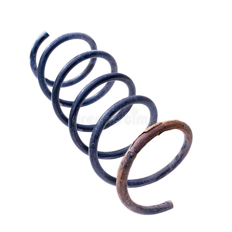 Old Car Spring Isolated on White Stock Image - Image of vintage ...