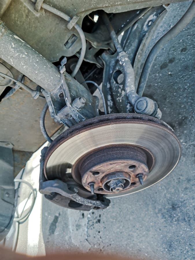 Old Car Suspension Parts in Sunny Day Stock Photo - Image of machine ...