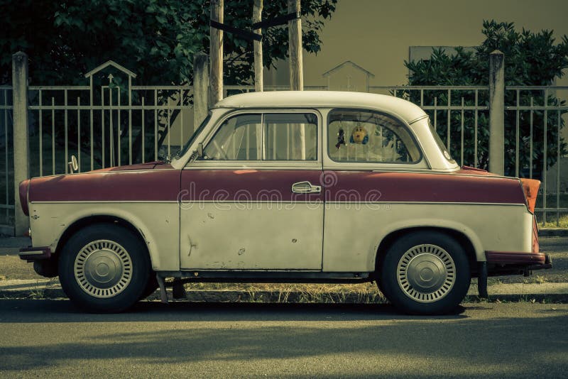 Old car Trabant editorial stock image. Image of blue - 147819679
