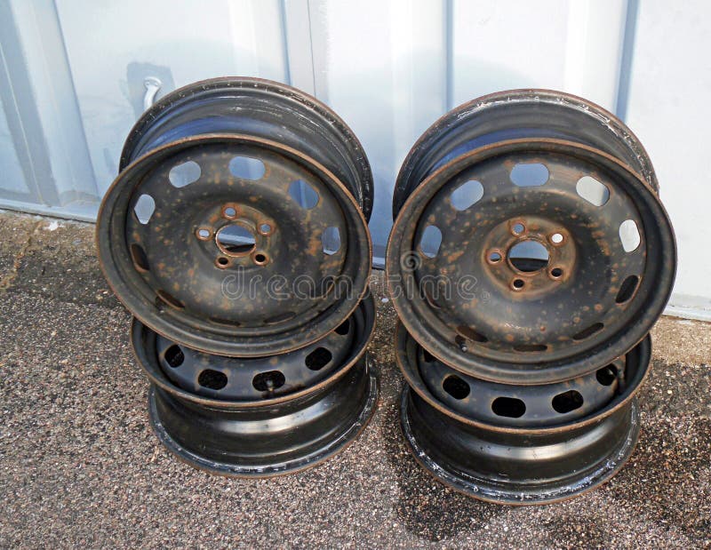 Old rims stock image. Image of rust, tires, stack, balance - 11044381