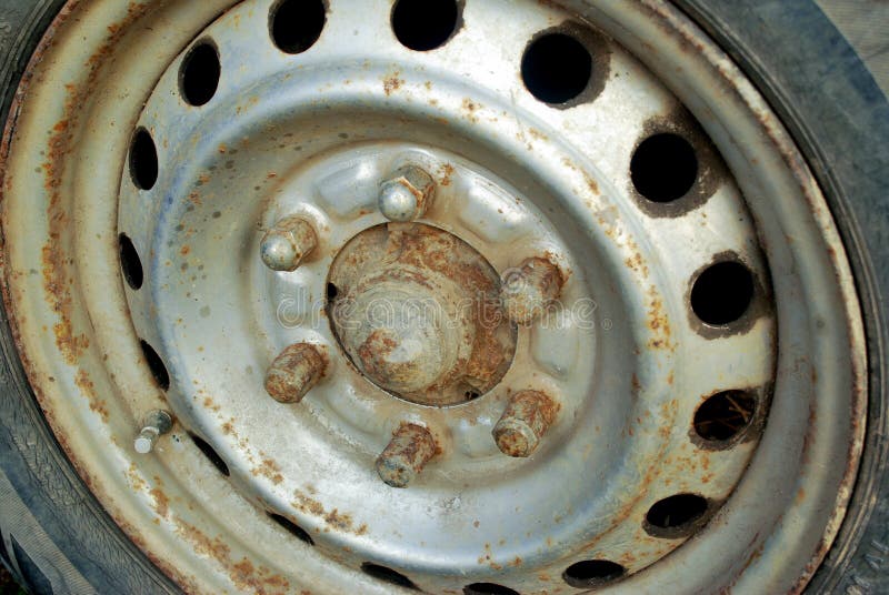 Old car wheels. stock image. Image of energy, fixing - 163565849