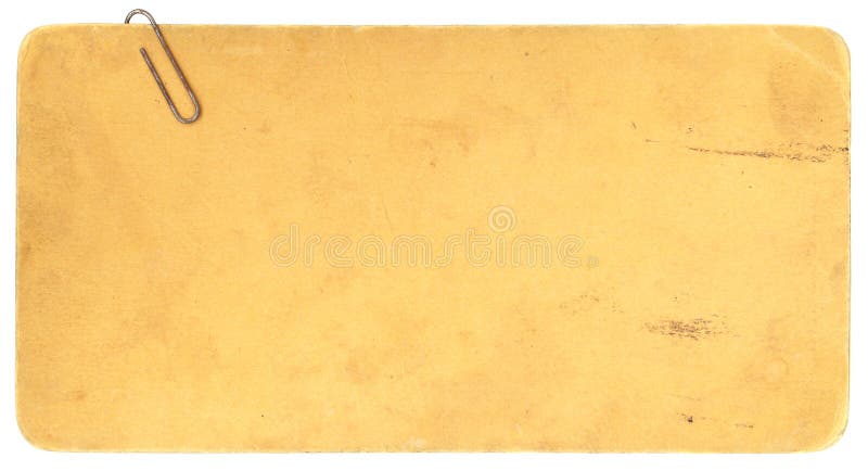 Old Carboard with a Rusty Paperclip and Copyspace Stock Image - Image ...