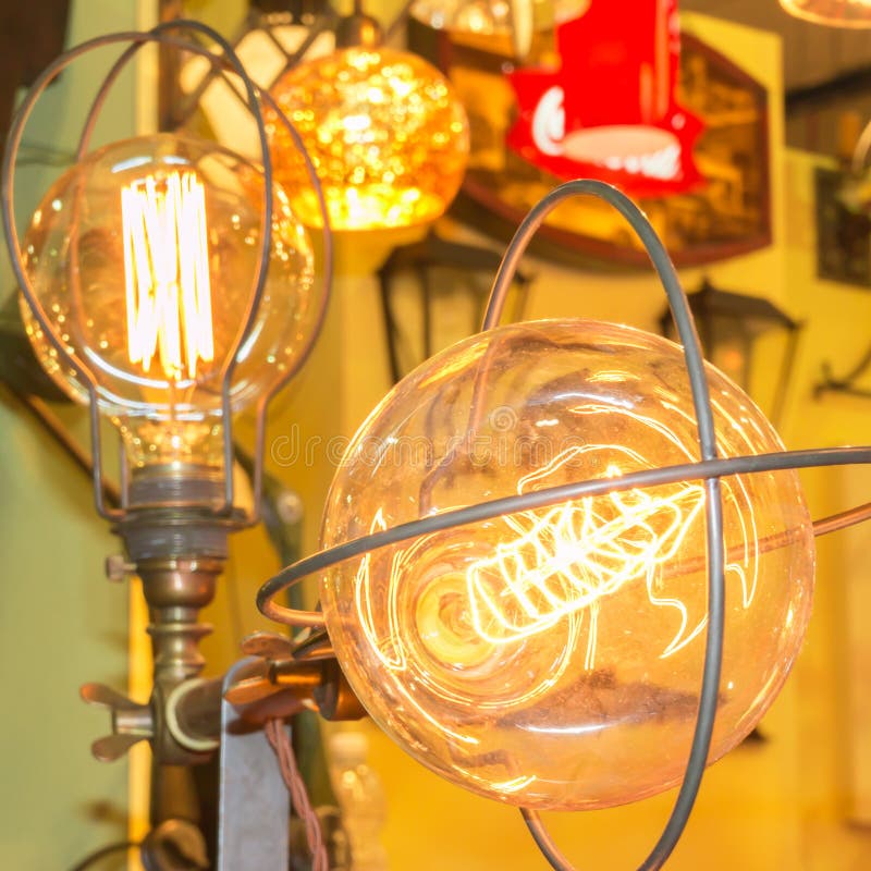 Old Carbon Light Bulb Filament Stock Photo - Image of glass, bulb: 47357184