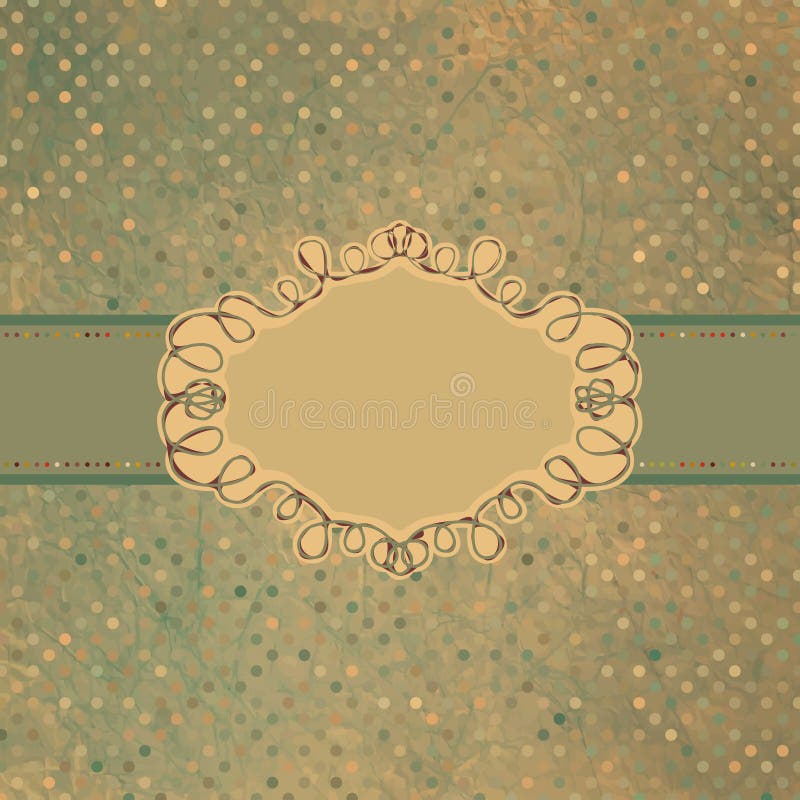 Old Card Design, Blue Vintage Frame. EPS 8 Stock Vector - Illustration ...