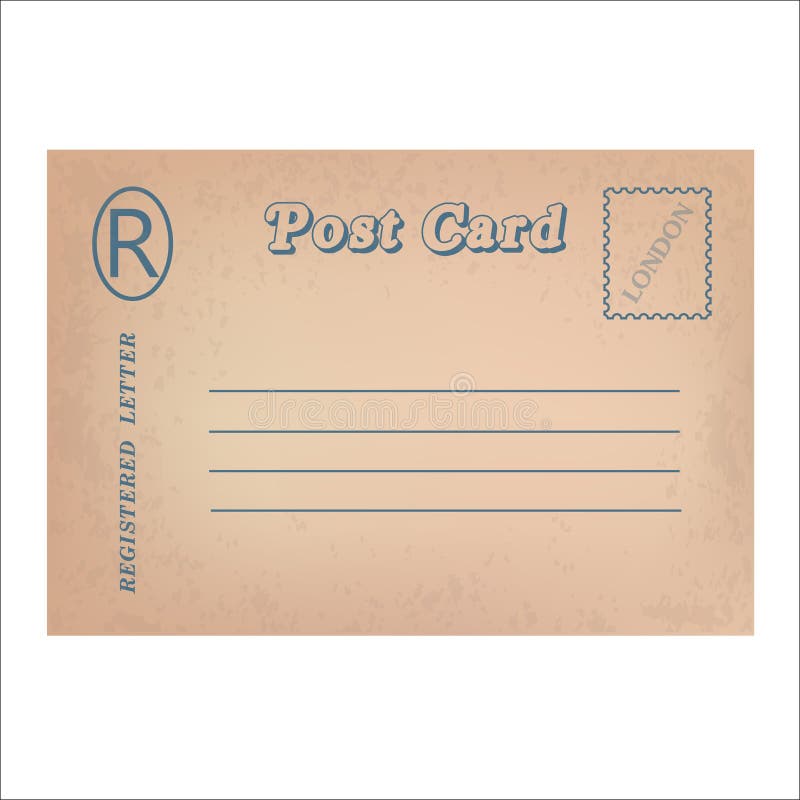 The old card stock vector. Illustration of letter, stain - 86105787