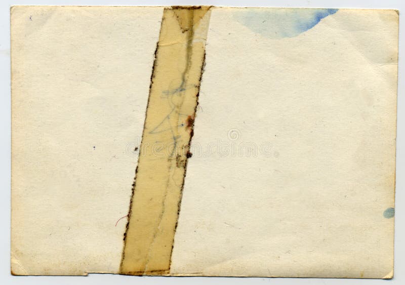 Old Card Repaired with Tape Stock Photo - Image of back, rusted: 34071194