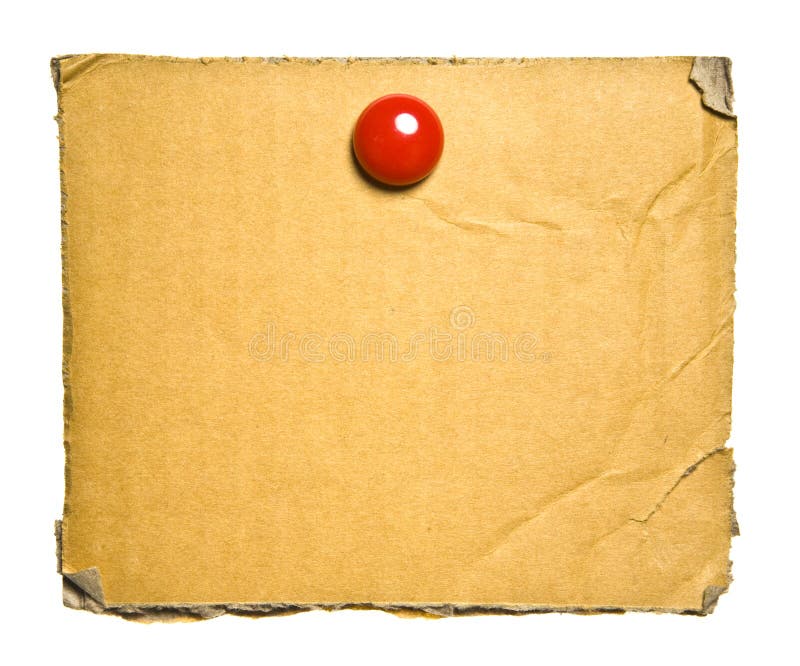 Old Cardboard with Clip stock image. Image of metal, announce - 5558381