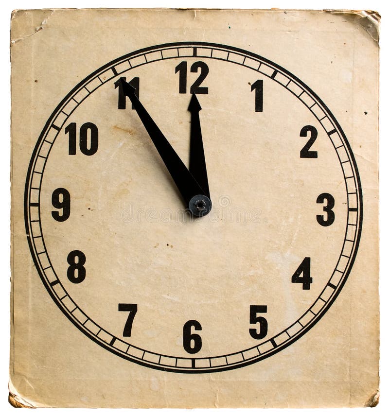 Vintage Clock Face with Astrology / Astronomy Dial Stock Photo - Image ...