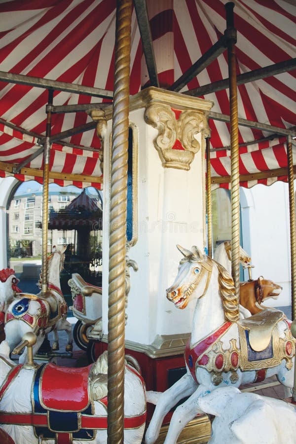 Old carousel horses stock photo. Image of holiday, ride - 58073718