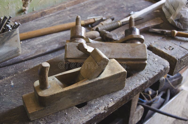 Old carpentry tools stock photo. Image of wood, table - 38473990
