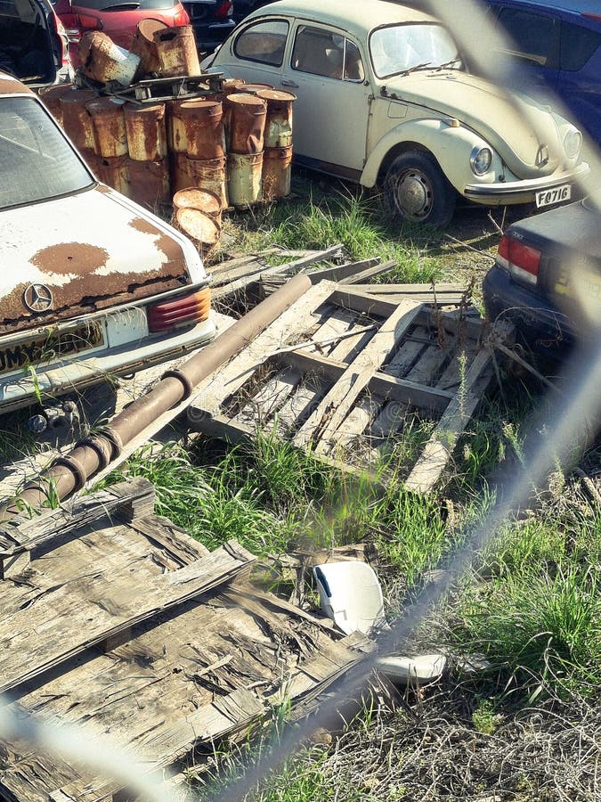 Old Cars on the Car Junk Yard Editorial Photo - Image of recycle ...