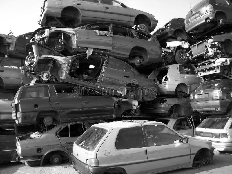 Old cars on a dump stock image. Image of dirty, vehicle - 17032443
