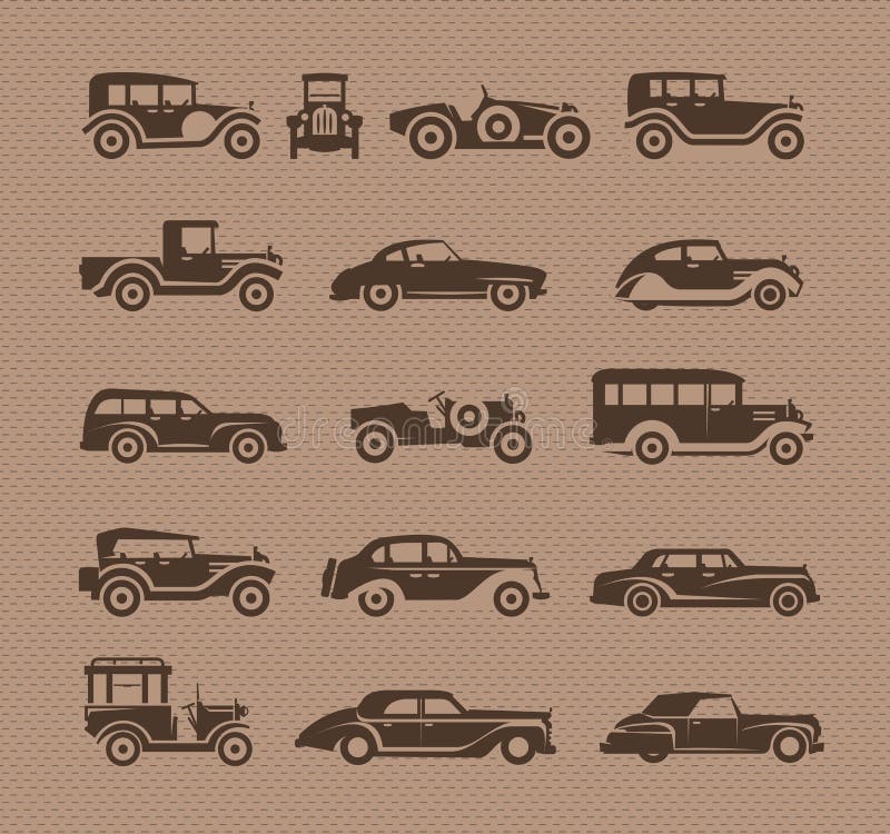 Old cars vector stock vector. Illustration of element - 10402015